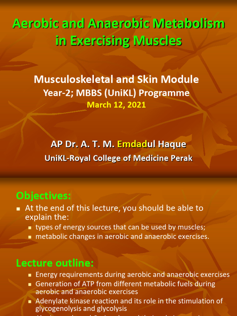 BSLP2 (3) Metabolism in Muscles 2021 | PDF | Skeletal Muscle | Muscle ...