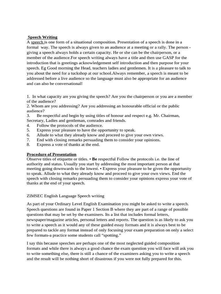 Speech_writing | PDF | Quotation Mark | Question