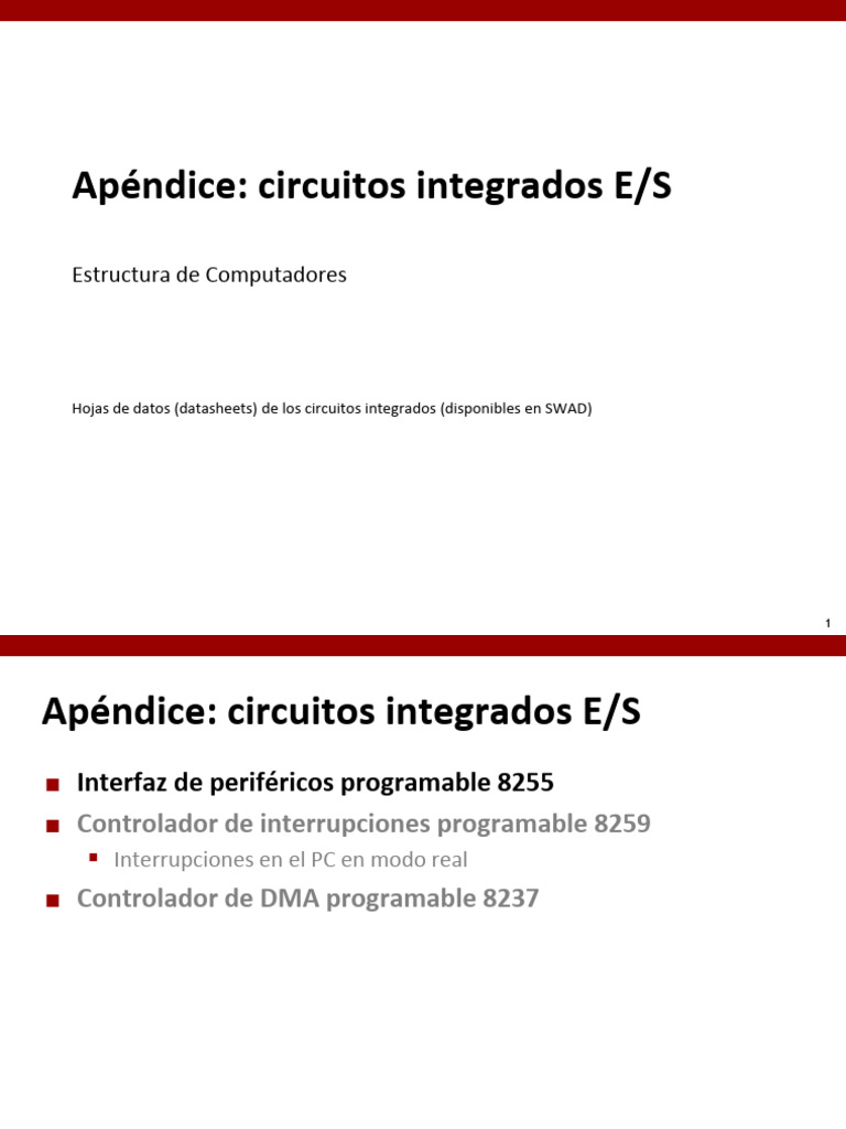 05-Apendice_Circuitos_integrados_Entrada-salida | PDF | De entrada y salida | Arquitectura de ...