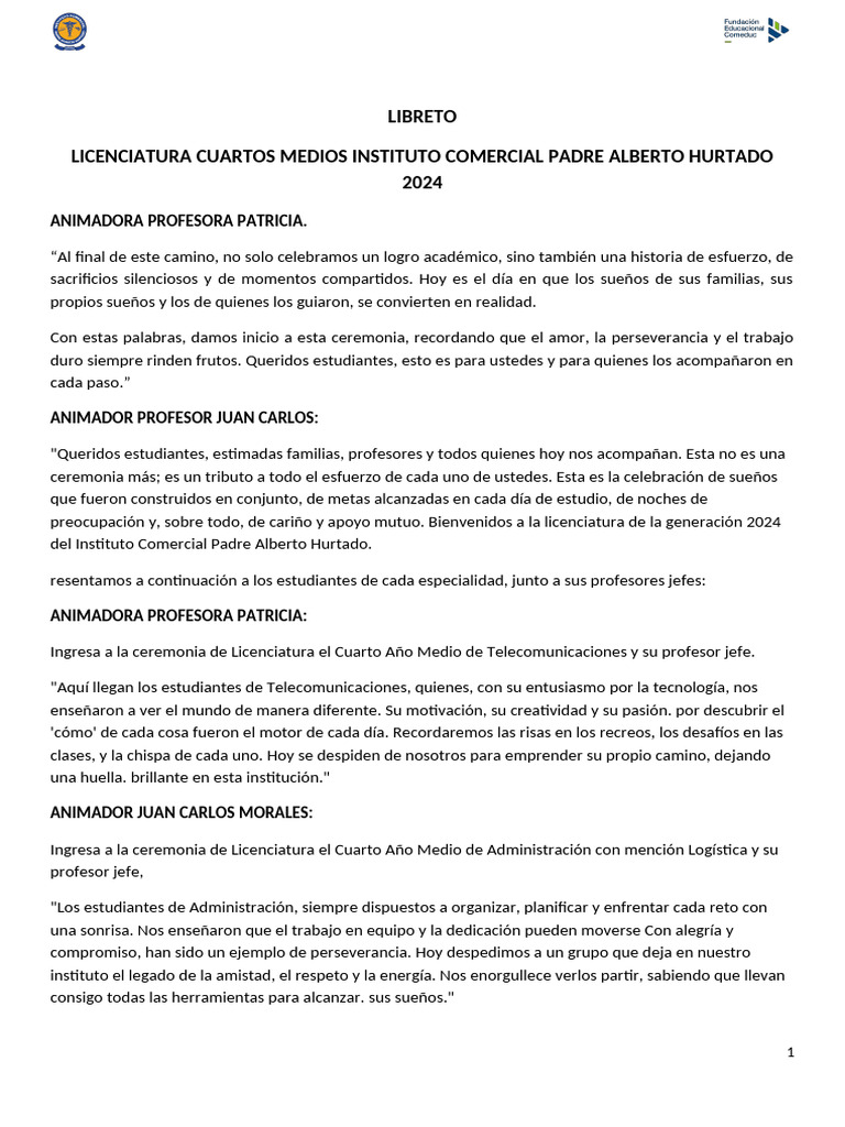 Libreto Licenciatura 2024. | PDF | Maestros | Enseñando