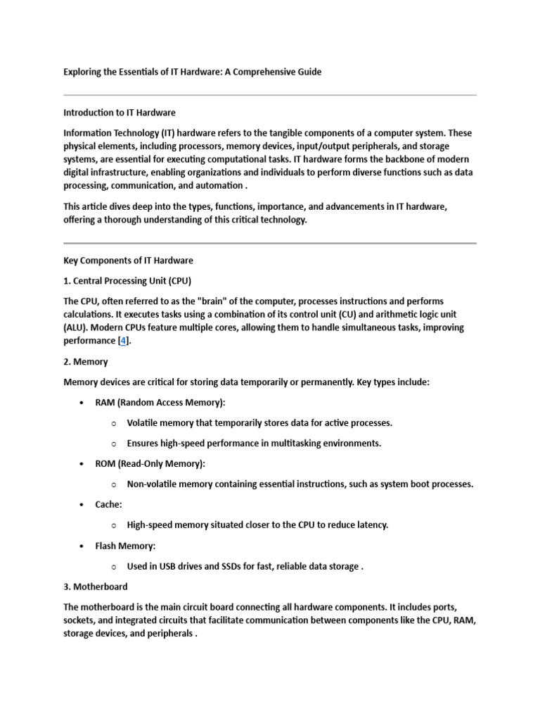2. hardware | PDF | Computer Hardware | Central Processing Unit