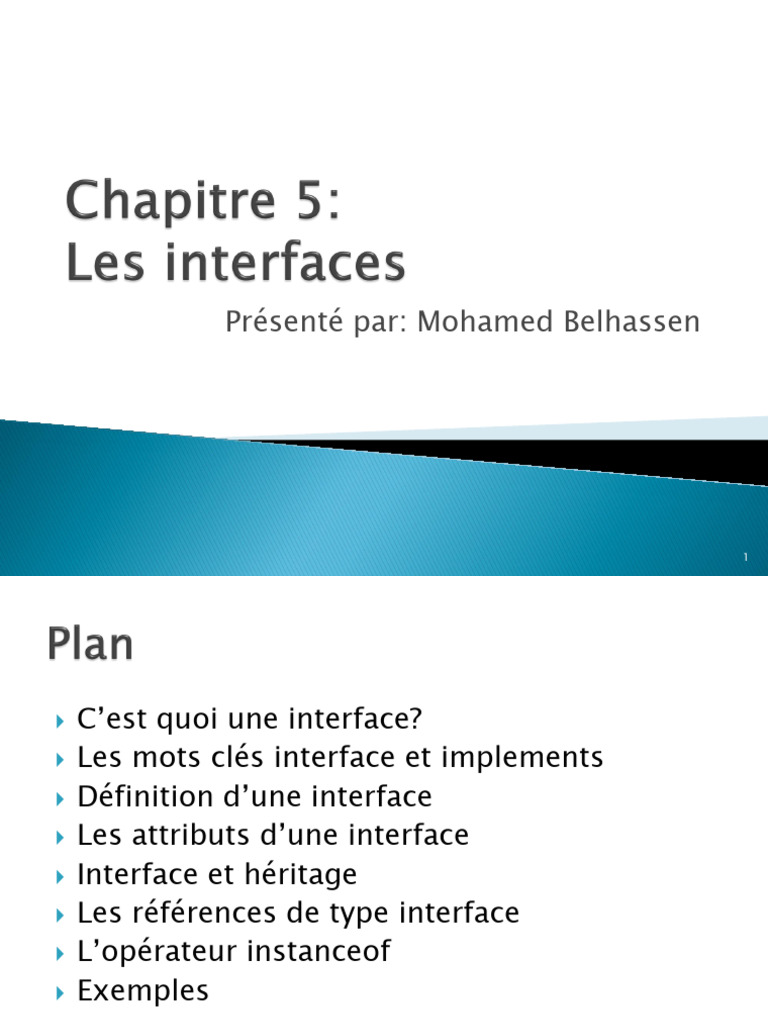 ch5 Interfaces v3 | PDF | Classe (informatique) | Interface (Informatique)