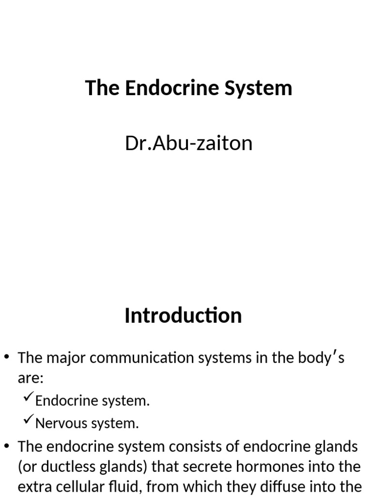 7.the Endocrine System | PDF | Hormone | Pituitary Gland