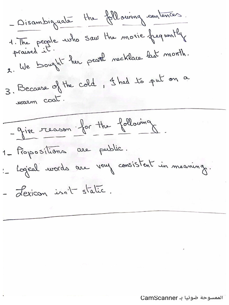 Semantics - Exercise 4 | PDF