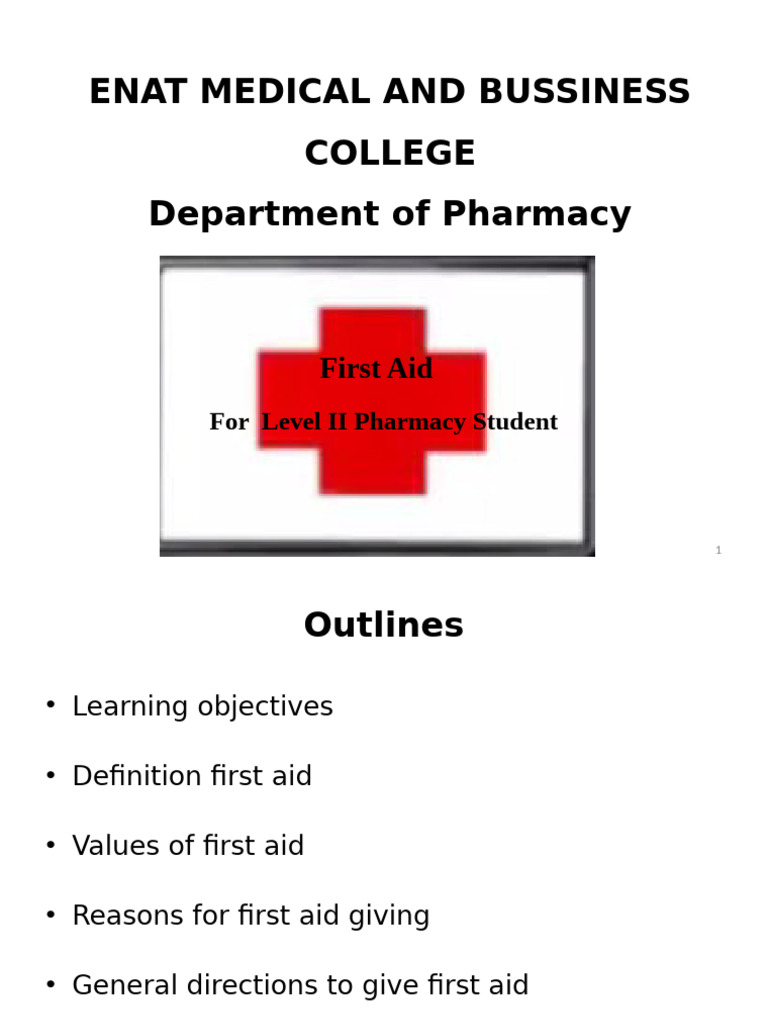 First Aid Essentials for Pharmacy Students | PDF | Medicine | Diseases ...