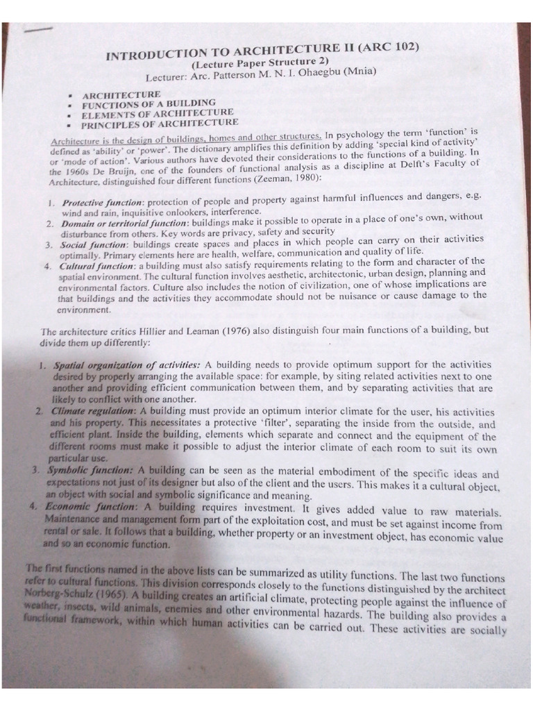 BUILDINGS AND PRINCIPLE OF ARCHITECTURE_112536 | PDF