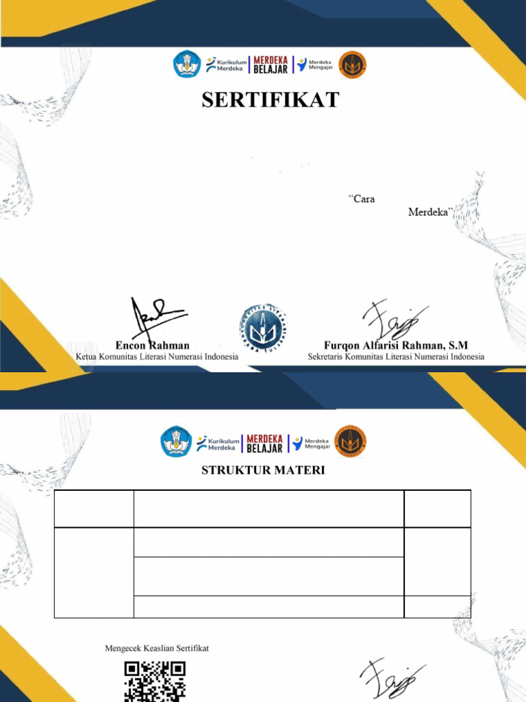 Sertifikat Alif 3 | PDF