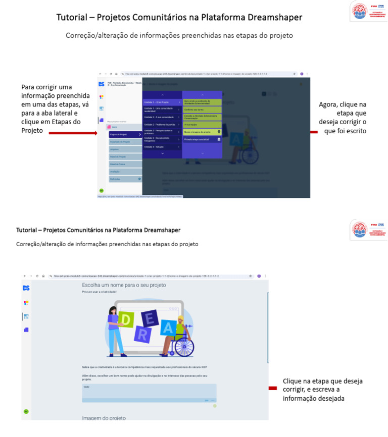 Tutoriais - At Ext Curr Módulo II e III Correcao de Etapas Do Projeto (1) | PDF