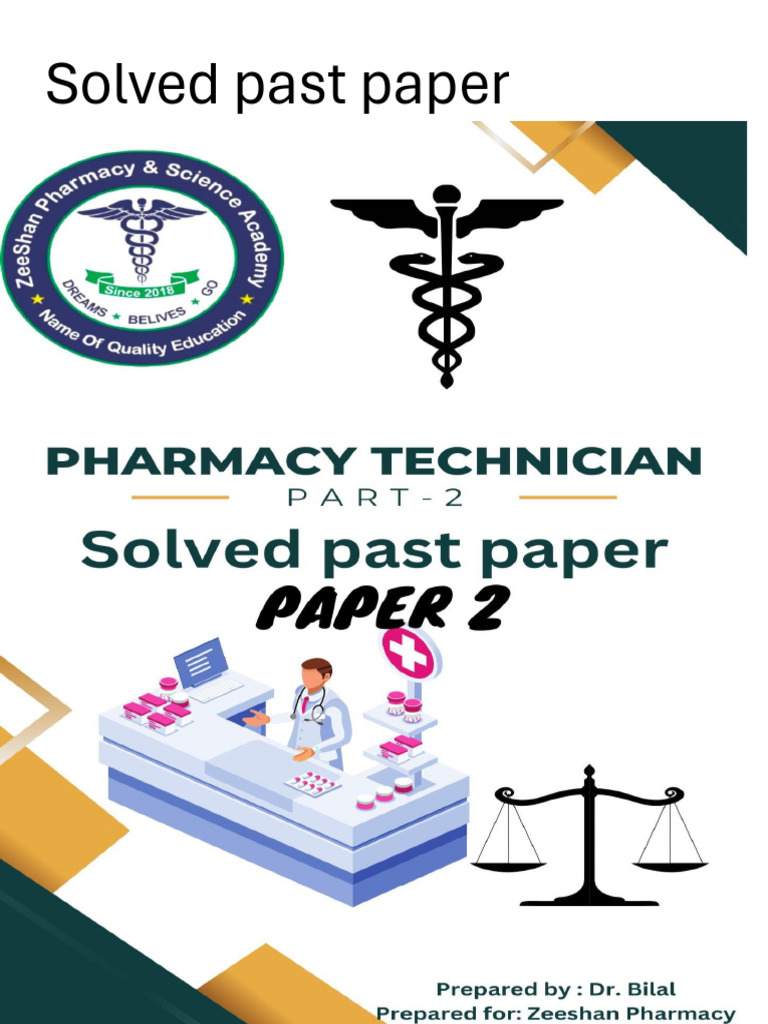 Pharmacy Technician 2nd Year Past Paper | PDF | Pharmacy | Pharmacology