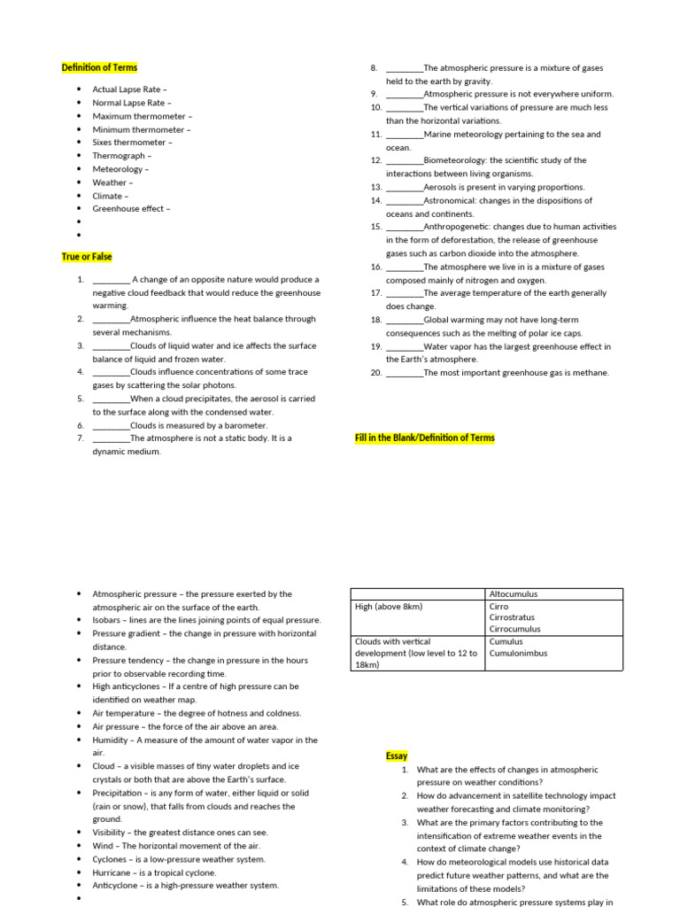 Prelim-Reviewer | PDF | Weather | Greenhouse Effect Prelim-Reviewer | PDF | Weather | Greenhouse Effect