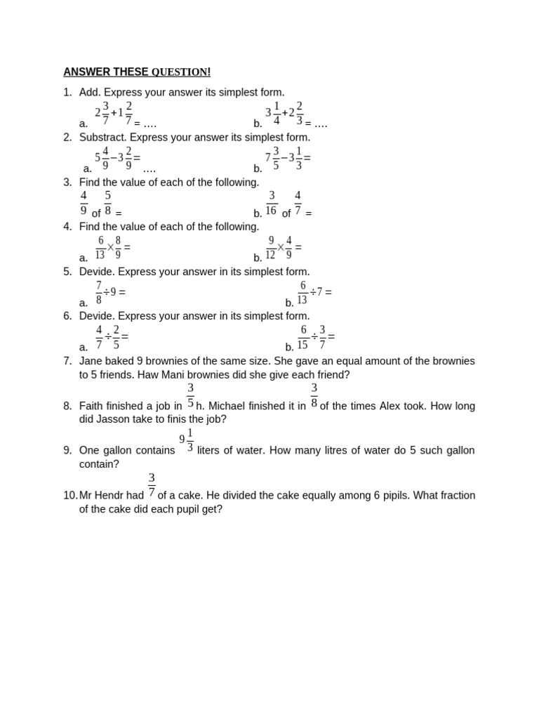 Fos School Kelas 5 - Latihan Soal | PDF