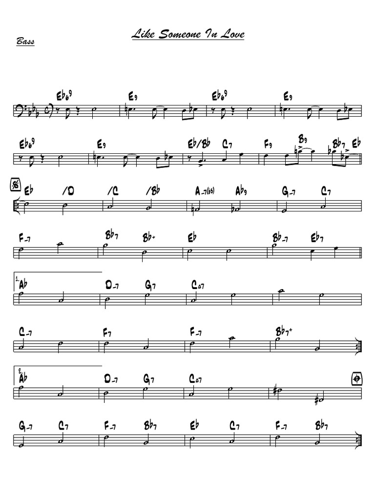 Like Someone in Love-Bass | PDF