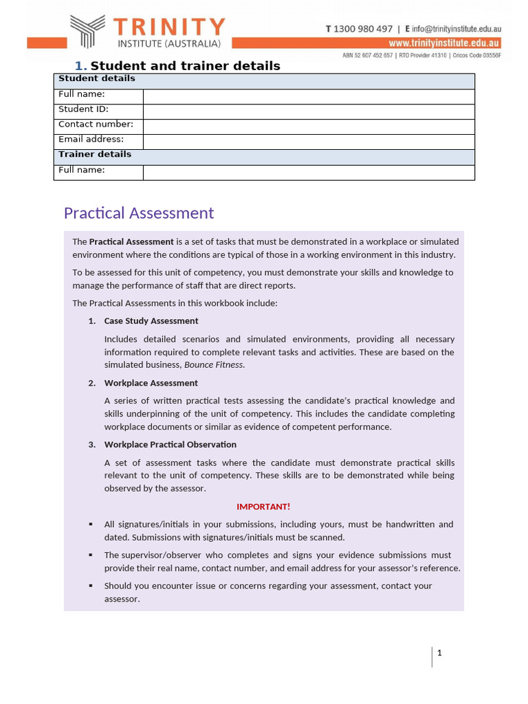 BSBLDR522-LEARNER ASSESSMENT PRACTICAL | PDF | Performance Appraisal | Risk