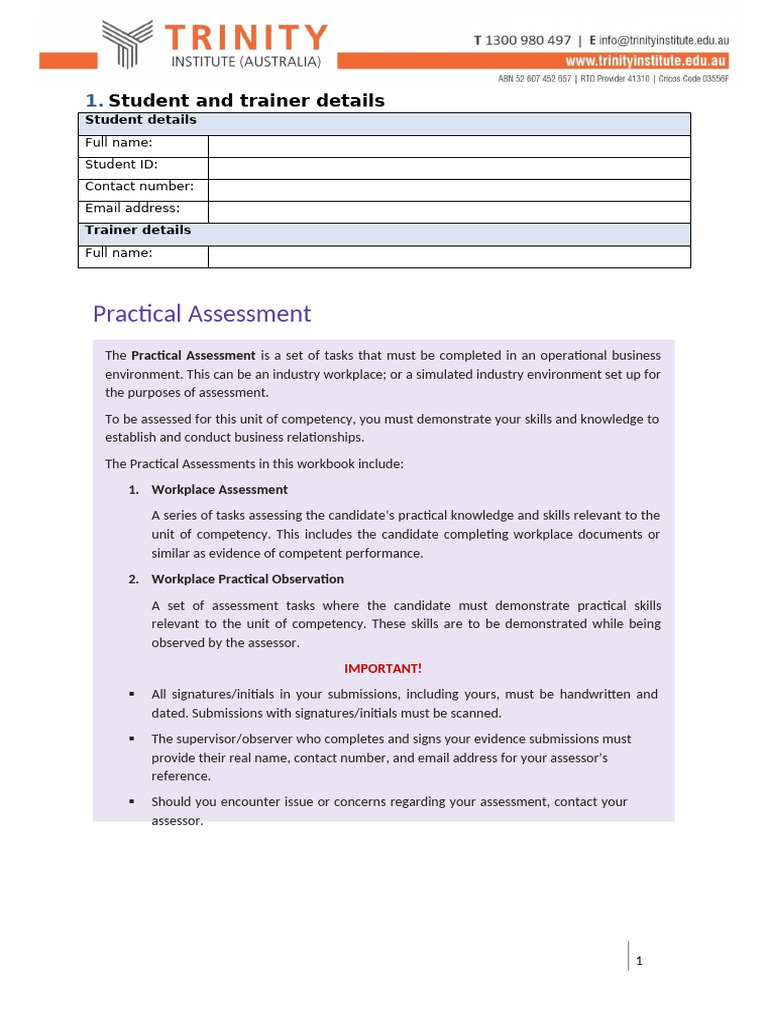SITXMGT005-LEARNER ASSESSMENT Practical (1) | PDF | Negotiation ...