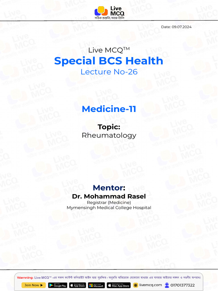 Sher E bangla MCH | PDF | Arthritis | Gout