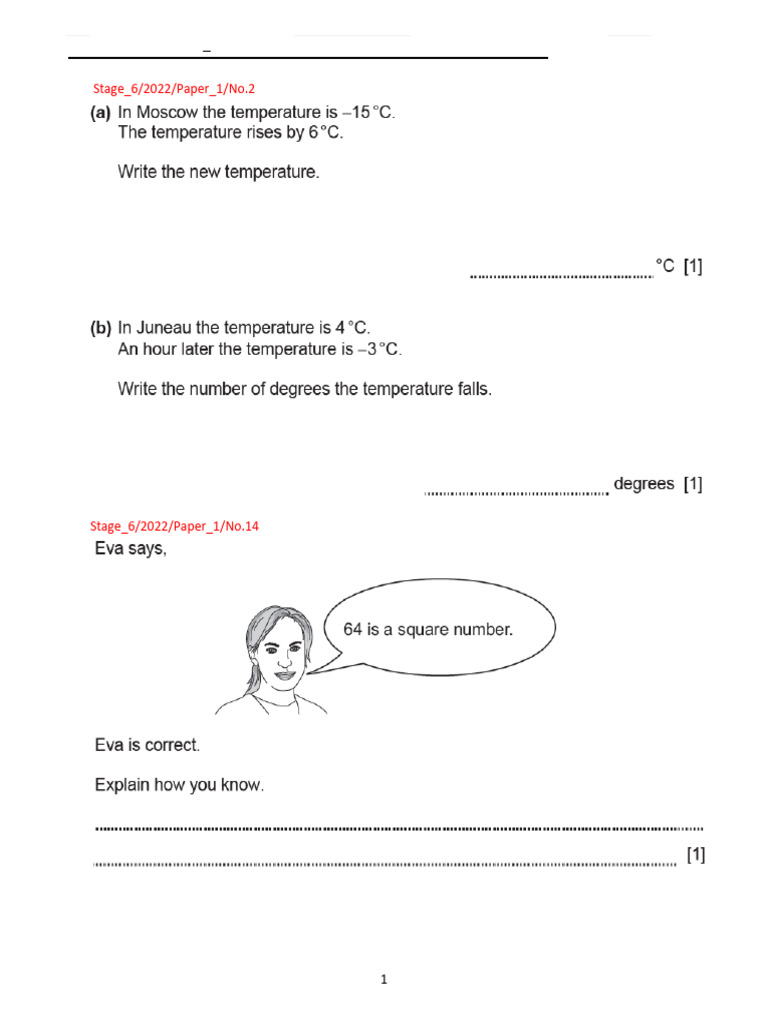 2022 Integers and Powers Checkpoint - Primary - Progression 1 | PDF