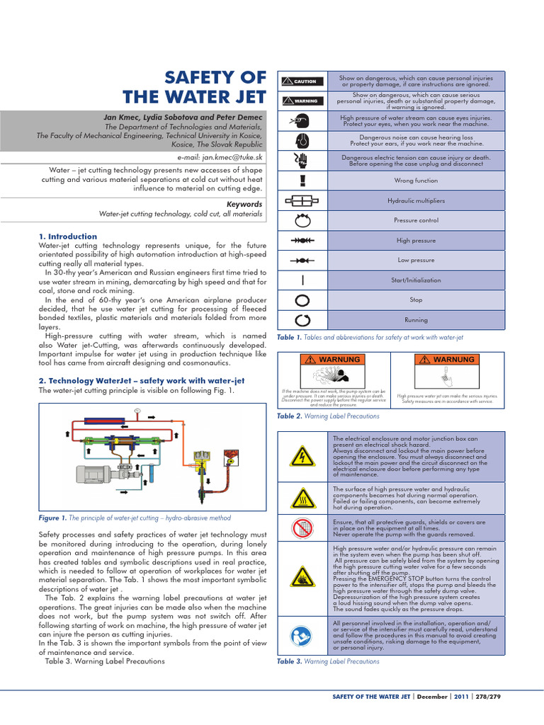 Water Jet Cutting Safety Guidelines | PDF | Pump | Pipe (Fluid Conveyance)