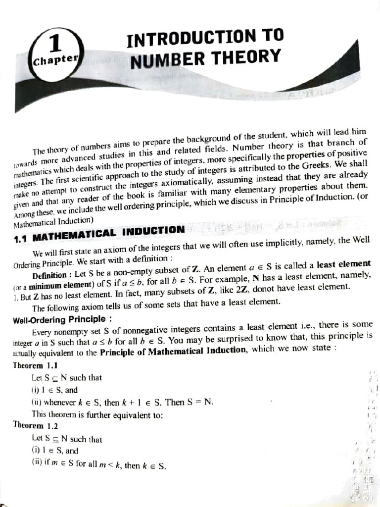 CH-1 Theory of Divisibility (+3 Mathematics) | PDF | Mathematical Proof | Theorem