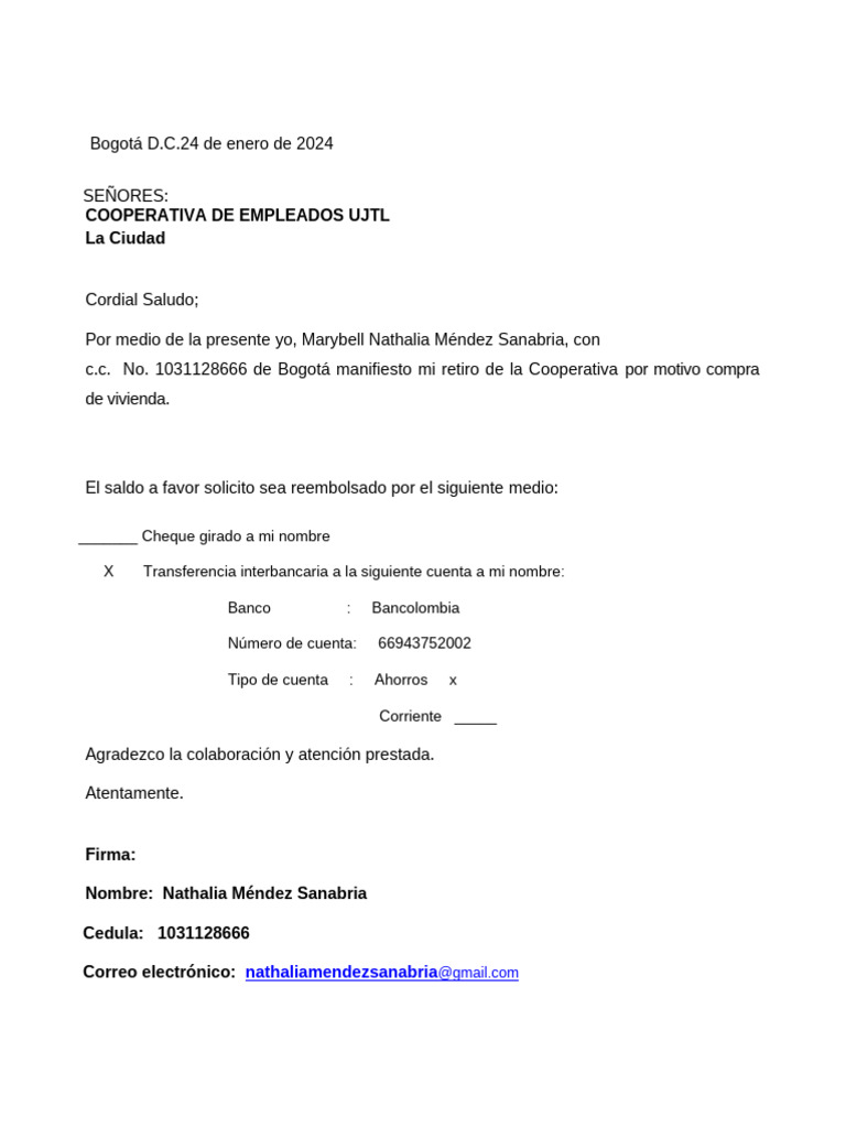 Formato Retiro (1) | PDF