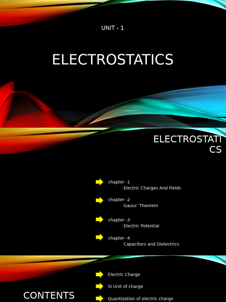Electrostatics: Electric Charges & Fields | PDF | Electric Field | Electric Charge