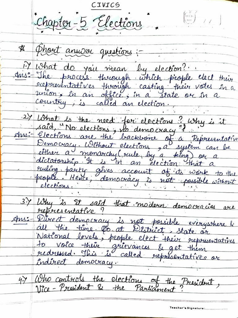 CIvics Chapter-5 Elections | PDF | Carbohydrate Chemistry