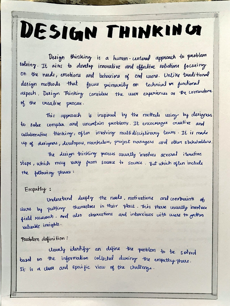 Design Thinking - 1 | PDF