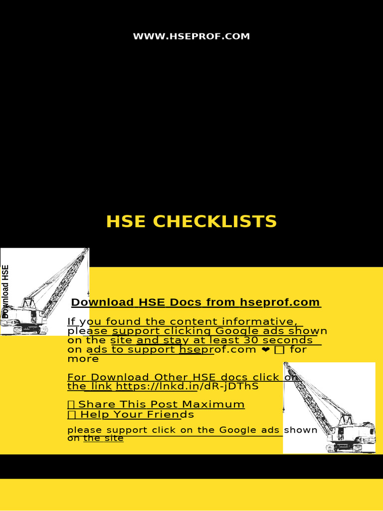 HSE Checklist 1709188229 | PDF | Truck | Tire