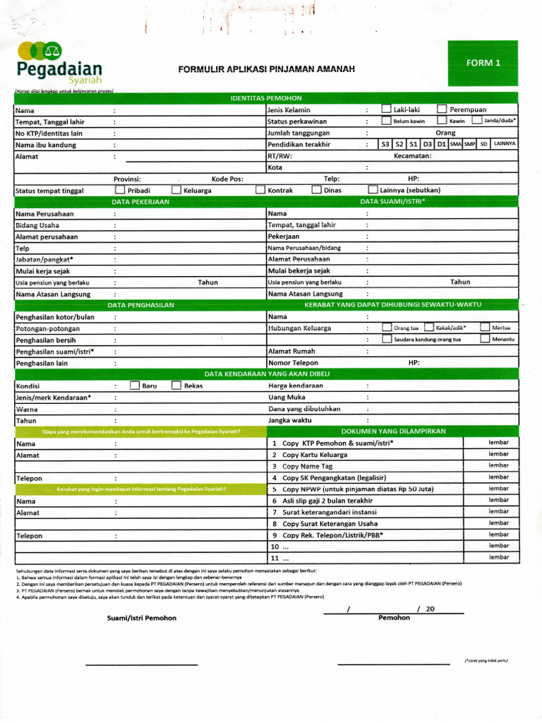 Form Survey Amanah | PDF