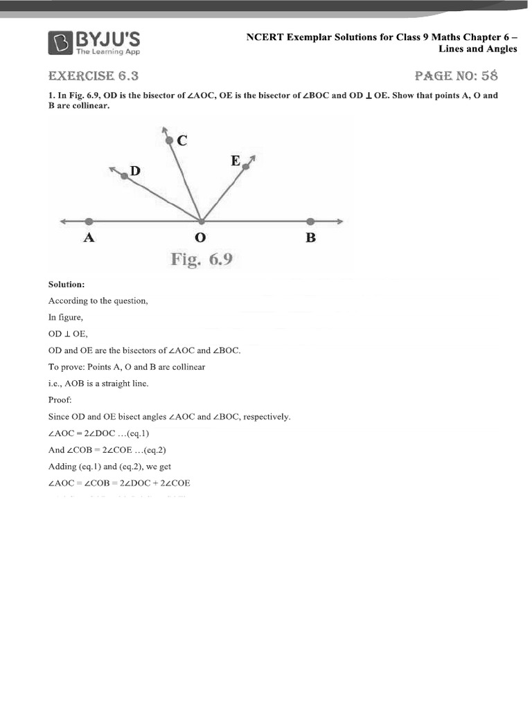 Maths Exem.lines & angles | PDF