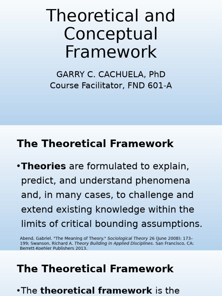 4 Theoretical and Conceptual Framework | PDF