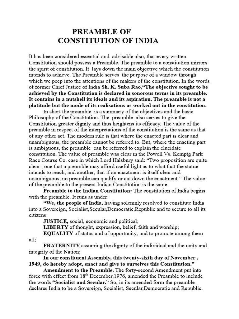 Preamble | PDF | Legal Documents | Justice