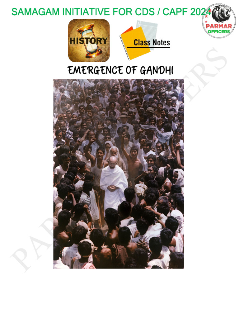 170) (Modern History) Emergence of Gandhi | PDF | Mahatma Gandhi ...