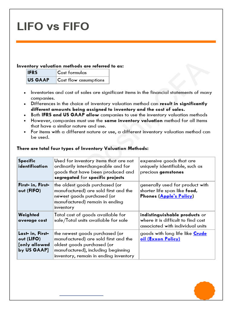 LIFO Vs FIFO by KRD 2023 Final | PDF | Cost Of Goods Sold | Inventory