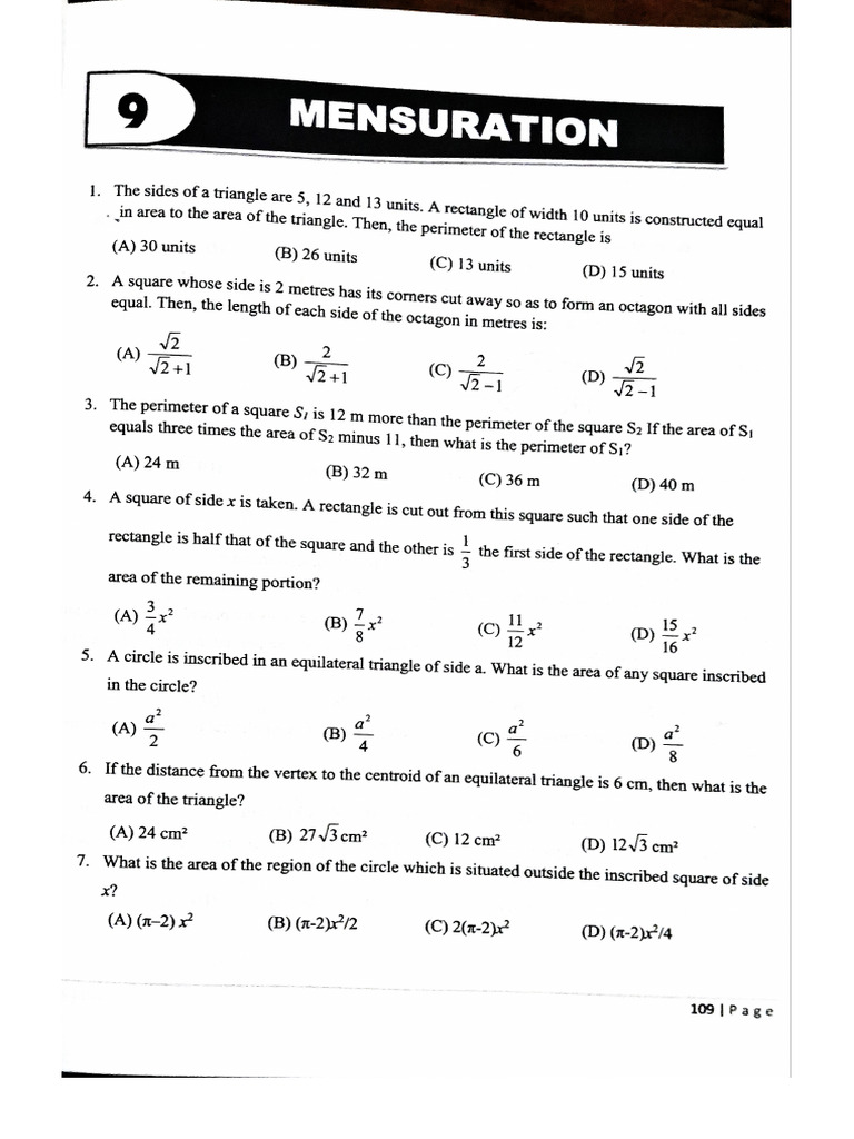 Mensuration -8th-1 | PDF