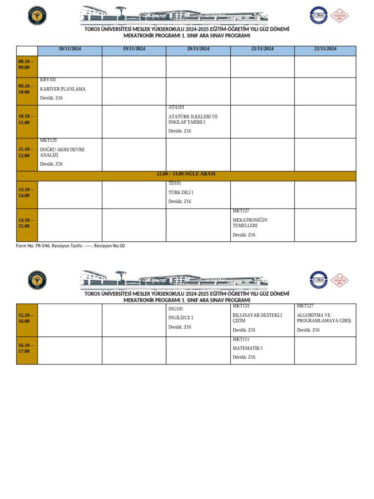 MEKATRONİK 1. SINIF | PDF