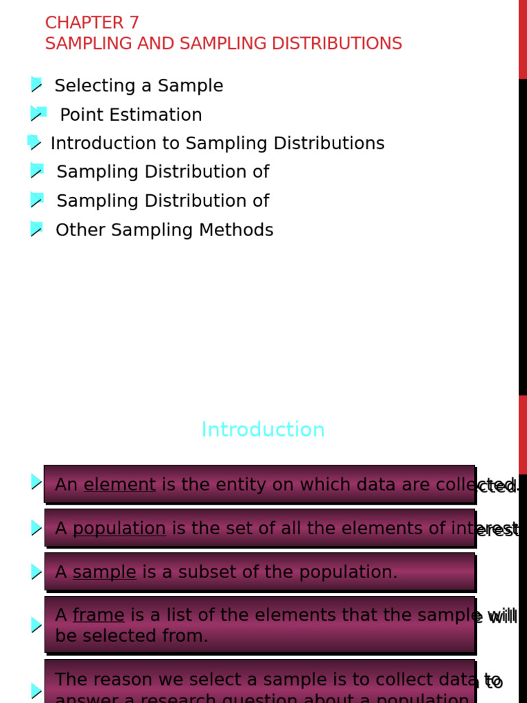 Busn210ch07 Sampling Distributions Simple | PDF | Estimator | Estimation Theory