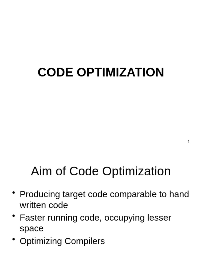 5.3 Principal Sources of Optimization | PDF | Program Optimization ...
