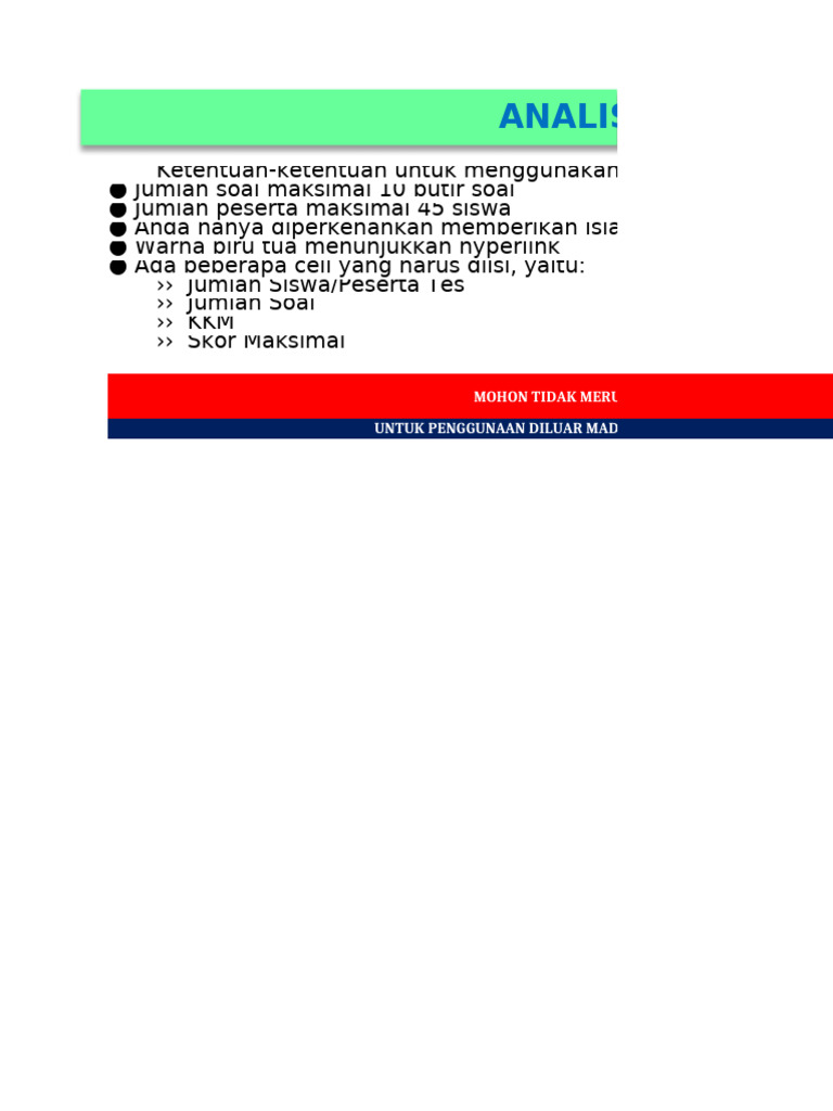 Analisis Soal Isian | PDF