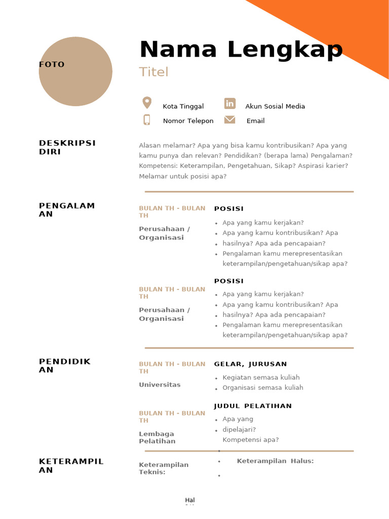 CONTOH CV (1) | PDF