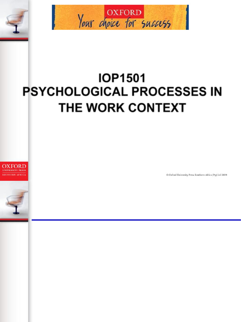 Iop1501 Discussion Class Slides 2011 Semester 02 | PDF | Psychological ...