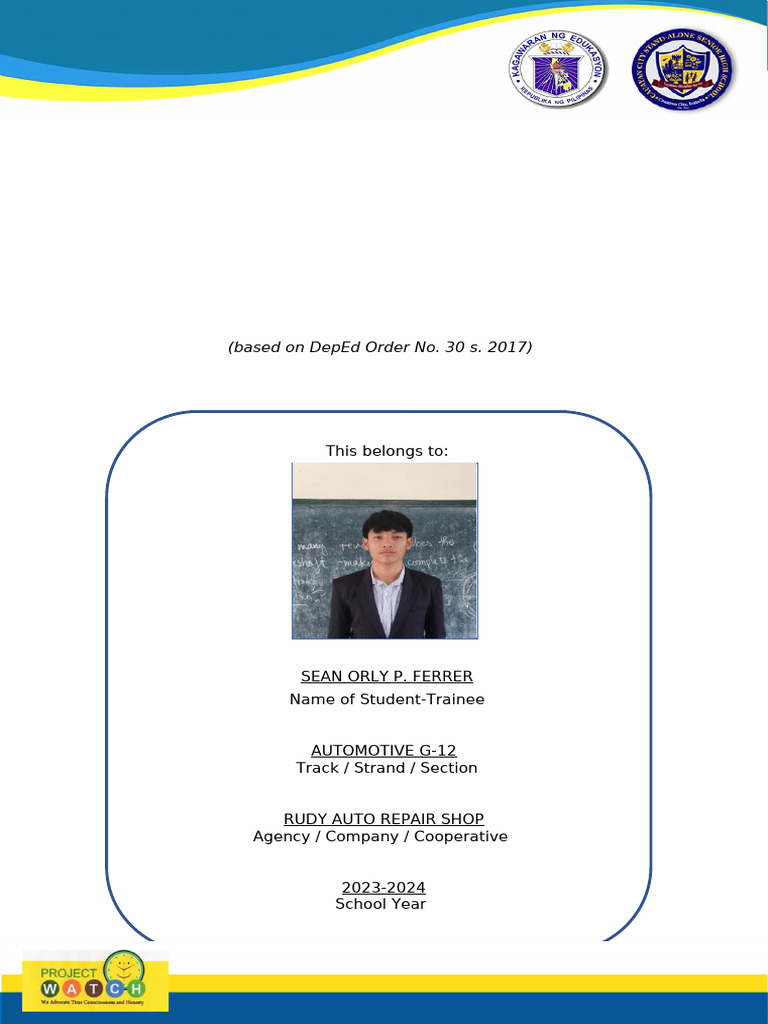 Work Immersion Portfolio Guide | PDF | Confidentiality | Teachers