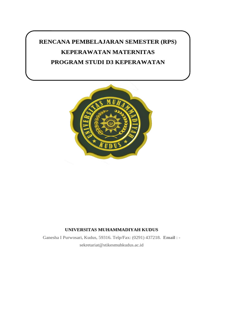 RPS Kep Maternitas D3 Keperawatan 2024 - 2025 | PDF