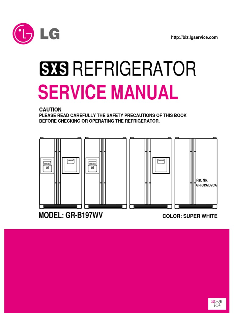 LG Refrigerator Service Manual Overview | PDF | Refrigerator | Hvac