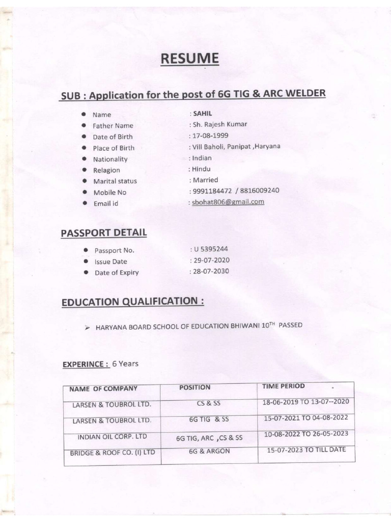 Sahil Resume | PDF