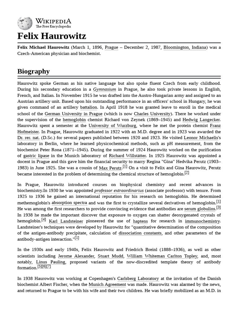 Felix_Haurowitz | PDF