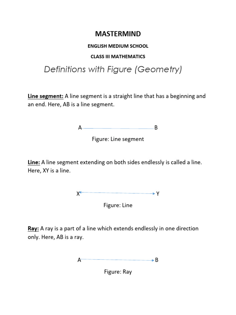 Definitions With Figures | PDF | Triangle | Circle