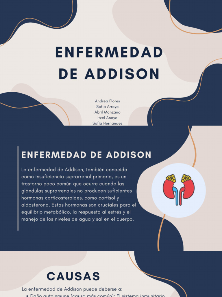 Enfermedad de Addison. Que causa Signos y síntomas Porque pasa Que pasa en el interior ...