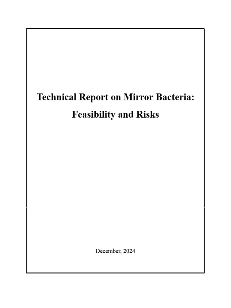 Risks of Creating Mirror Bacteria | PDF | Bacteria | Proteins