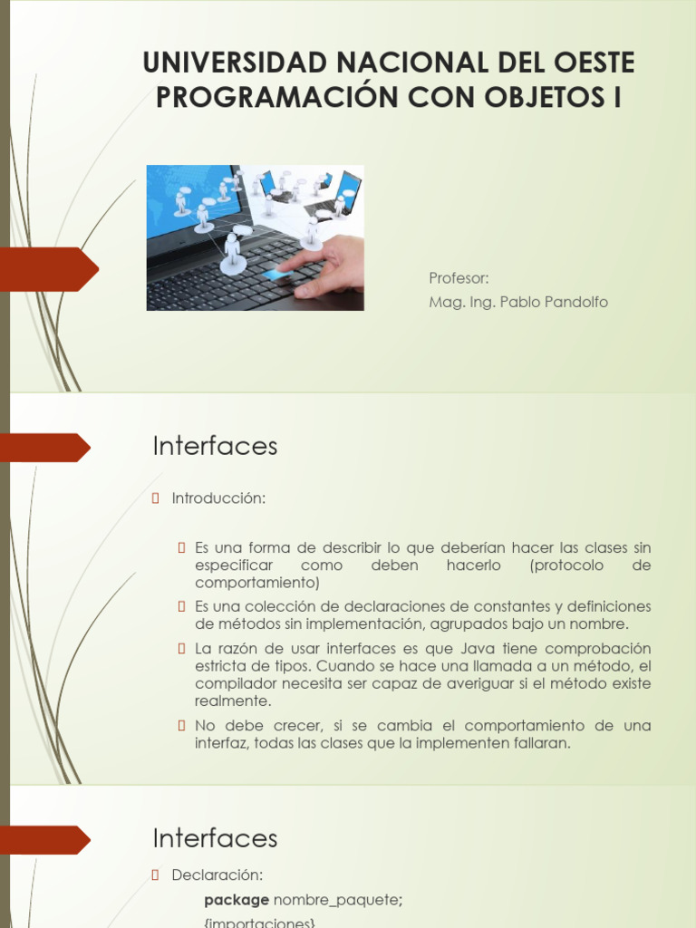 07-UNO_POO1_CLASE_07_Interfaces | PDF | Constructor (Programación Orientada a Objetos ...