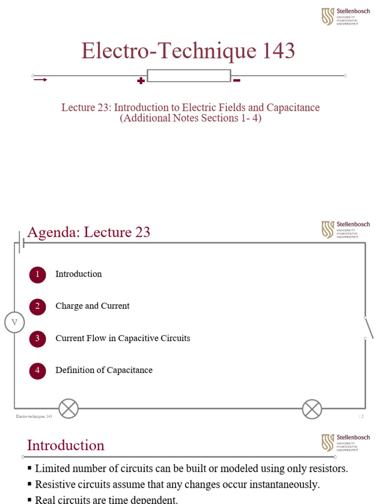 Electric Fields and Capacitance Overview | PDF | Capacitor | Electrical Network